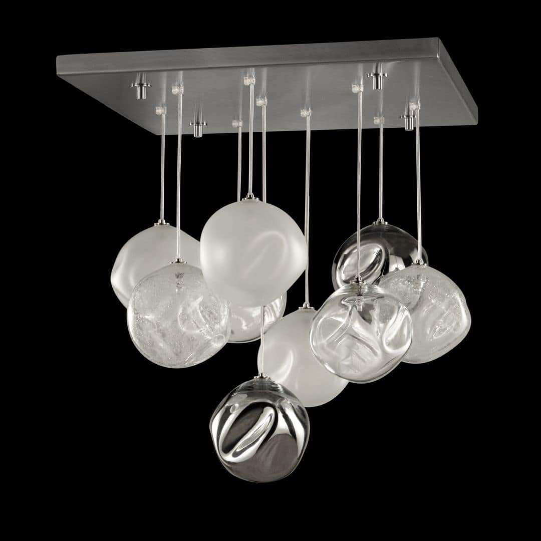 Plafoniera 7 luci vetro artistico Murano | MULTIFORME Lighting